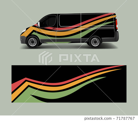 modern simple design for van graphics vinyl... - Stock Illustration ...