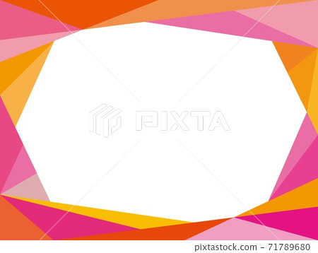 Geometric pattern frame triangle white space - Stock Illustration ...