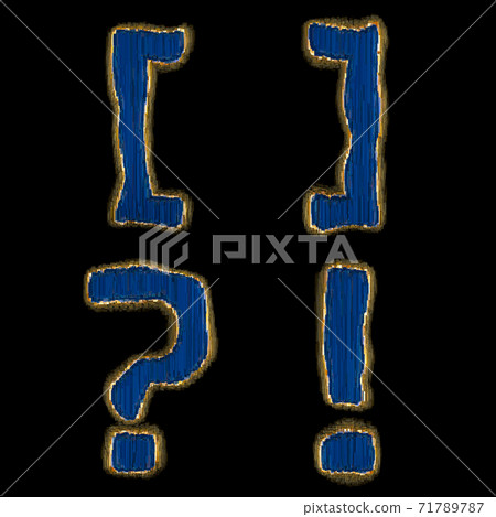 Set of symbols square brackets, question mark,... - Stock Illustration ...