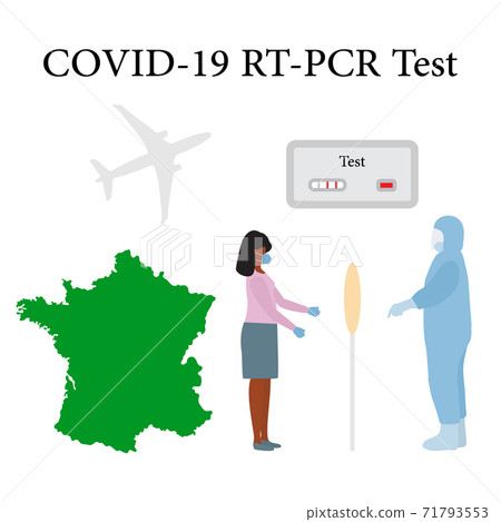 Vector France Medicine RT PCR Test Coronavirus - Stock Illustration ...