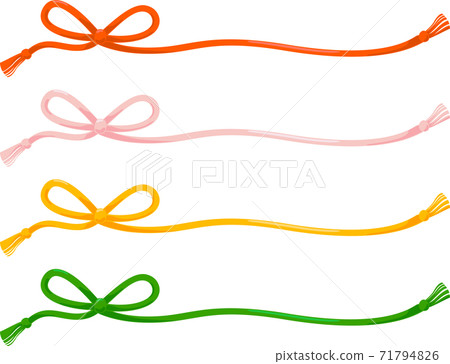 Japanese style ribbon decoration material - Stock Illustration ...