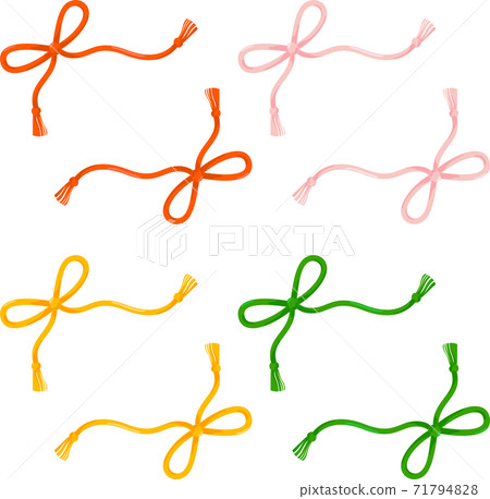 Japanese style ribbon frame - Stock Illustration [71794828] - PIXTA