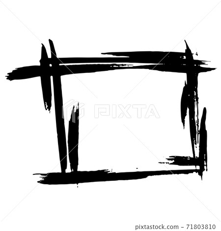 Ink vector brush stroke frame. Vector... - Stock Illustration [71803810 ...