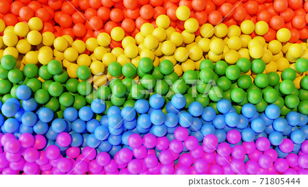 LGBT, rainbow flag color ball. 3D render - Stock Illustration [71805444 ...