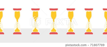 Hourglass seamless border. Sandtimer bottleneck... - Stock Illustration ...
