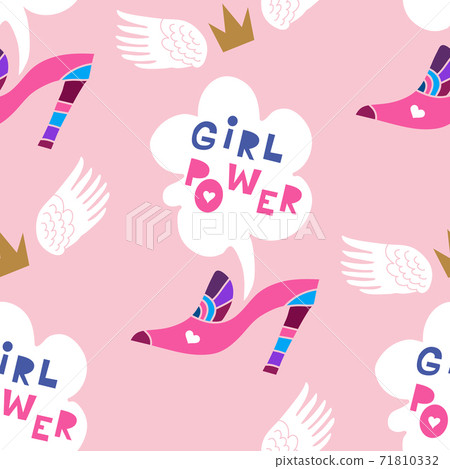 Girl power pattern 4 - Stock Illustration [71810332] - PIXTA