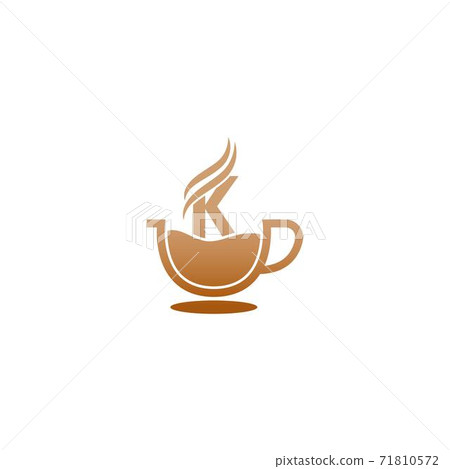 Coffee cup icon design letter K logo - Stock Illustration [71810572 ...