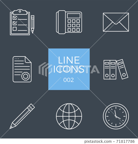Business Related Vector Line Icons Set - Stock Illustration [71817786 ...
