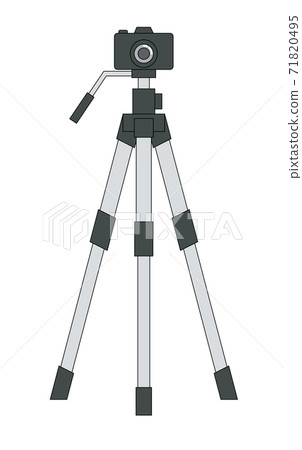 Camera and tripod with contour line - Stock Illustration [71820495] - PIXTA