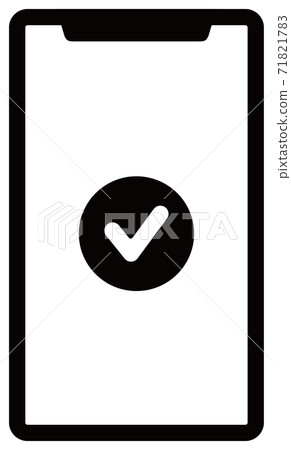 Smartphone vector illustration check icon - Stock Illustration ...