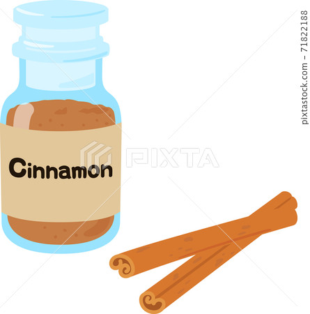 Cinnamon powder and cinnamon stick - Stock Illustration [71822188] - PIXTA