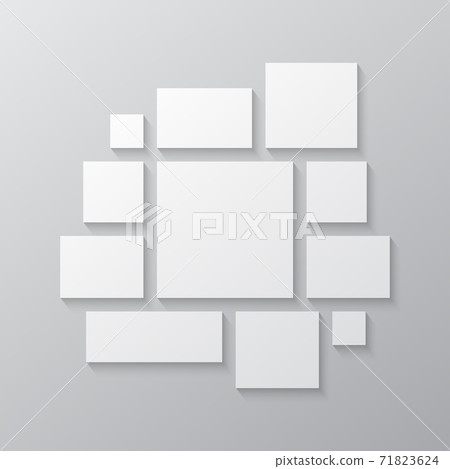 Vector empty collage board eleven images, photo - Stock Illustration ...