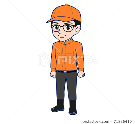 blue collar worker, laborer, male - Stock Illustration [71826410] - PIXTA