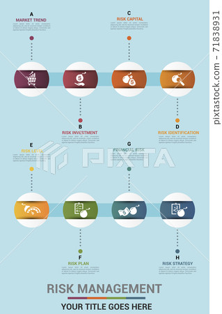 Infographic Risk Management template. Icons in... - Stock Illustration ...
