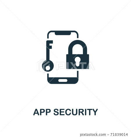 App Security icon. Simple element from app... - Stock Illustration ...