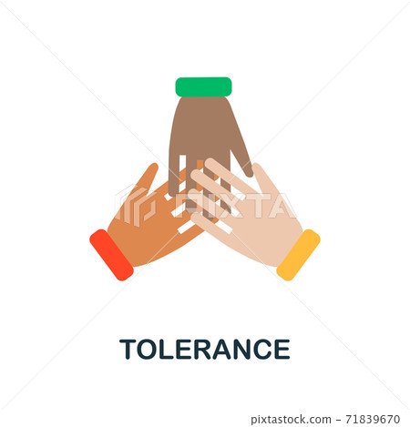Tolerance icon. Simple element from core values... - Stock Illustration ...