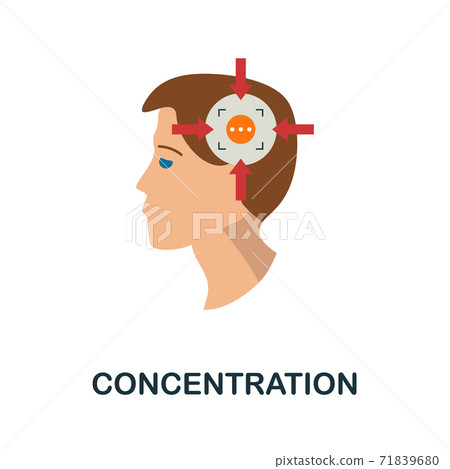 Concentration icon. Simple element from... - Stock Illustration ...