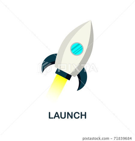 Launch icon. Simple element from creativity... - Stock Illustration ...