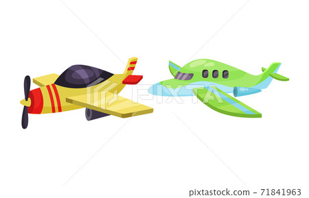 Airplane as Fixed-wing Aircraft with Jet Engine... - Stock Illustration ...