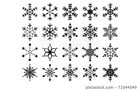 Illustration material: snow, crystal, illustration - Stock Illustration ...