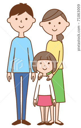 Good friend family 2 generations family - Stock Illustration [71863009 ...
