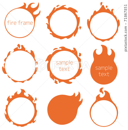 Simple flame frame fire effect - Stock Illustration [71867851] - PIXTA