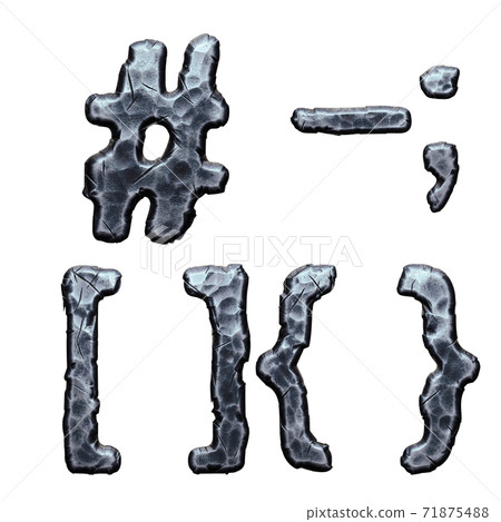 Set of symbols hash, dash, semi-color, square... - Stock Illustration ...