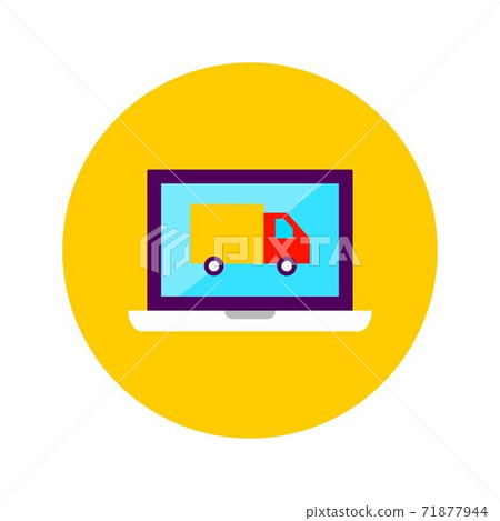 Flat Online Delivery Circle Icon - Stock Illustration [71877944] - PIXTA