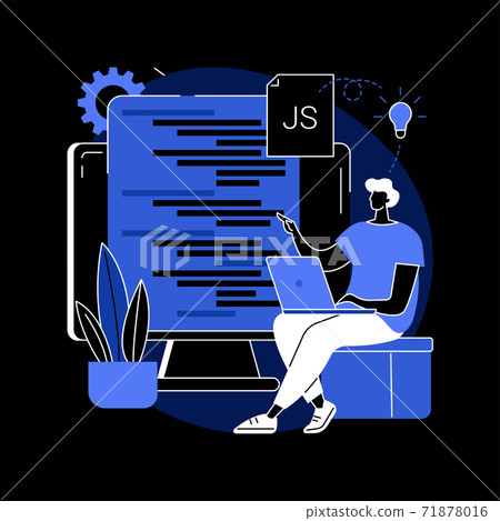 JavaScript abstract concept vector illustration. - Stock Illustration ...