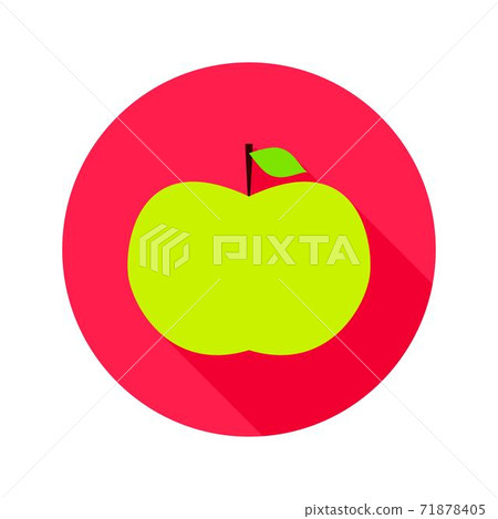 Flat Apple Circle Icon - Stock Illustration [71878405] - PIXTA