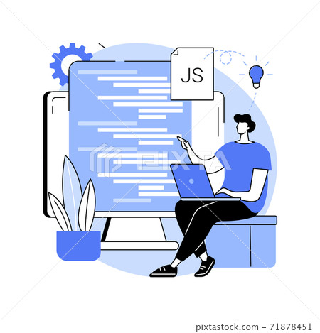 JavaScript abstract concept vector illustration. - Stock Illustration ...