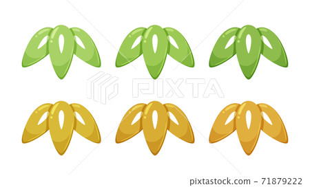 Illustration material set of shiny cute bamboo... - Stock Illustration ...