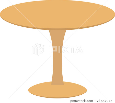 Cute and simple round table illustration - Stock Illustration [71887942 ...