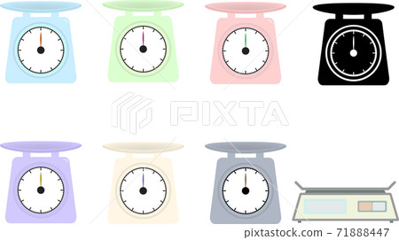 Illustration set of cute and simple scales - Stock Illustration ...