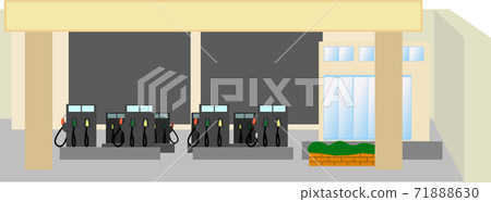 Illustration of a simple gas station - Stock Illustration [71888630 ...