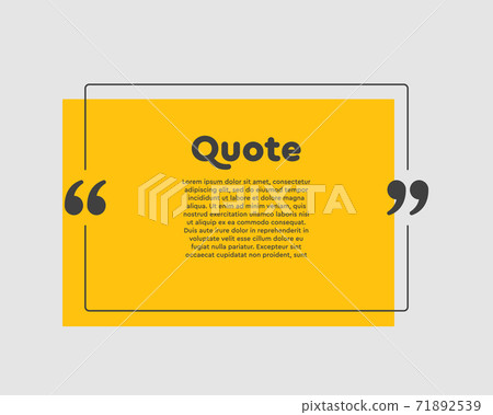 Quote rectangle text with bracket, vector banner - Stock Illustration ...