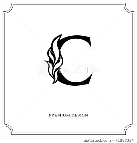 Elegant letter C. Graceful royal style.... - Stock Illustration ...
