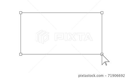 Choosing size of web rectangle. Frame selection...-插圖素材 [71906692] - PIXTA圖庫