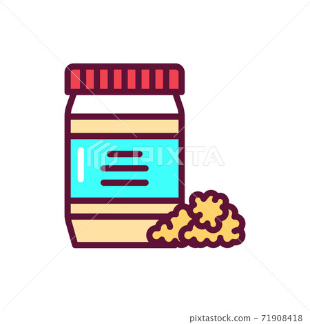 Cedar paste color line icon. Isolated vector... - Stock Illustration ...