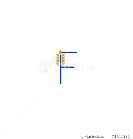 Letter F combined with wheat icon logo design - Stock Illustration ...