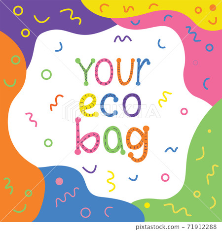 Your eco bag- hand written sign for shopping... - Stock Illustration ...