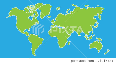 High-definition world map illustration. - Stock Illustration [71916524 ...