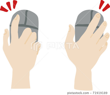 Mouse operation Right-click Left-click... - Stock Illustration ...