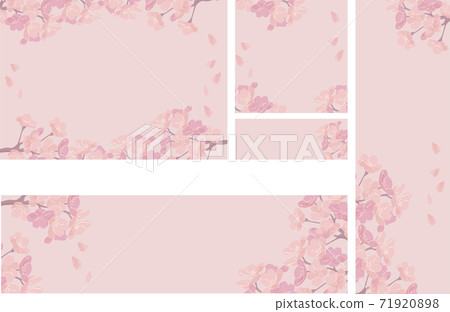 Sakura background banner pink - Stock Illustration [71920898] - PIXTA