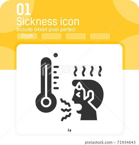 sickness icon with high quality black style... - Stock Illustration ...
