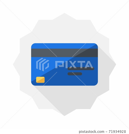Credit card Blue icon vector isolated. - Stock Illustration [71934928 ...