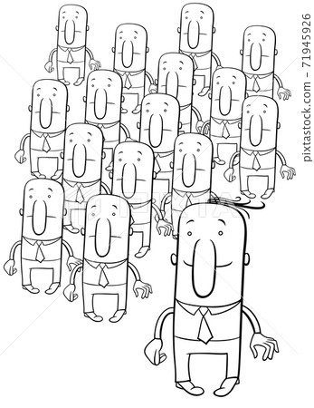 stand out from the crowd saying black and white... - Stock Illustration ...