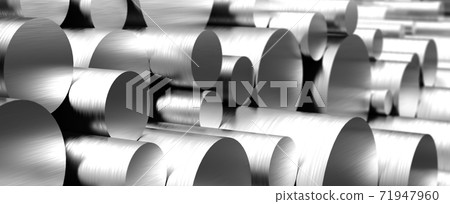Stack of Stainless steel rods - Stock Illustration [71947960] - PIXTA
