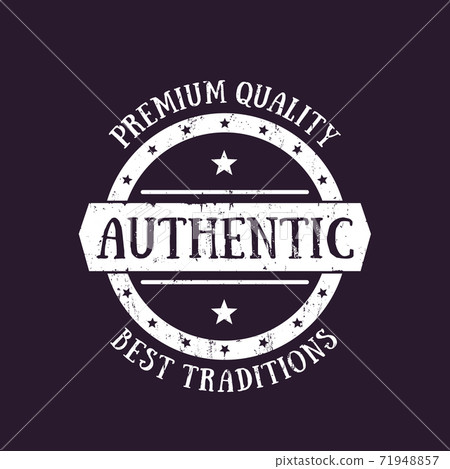 Authentic vintage emblem, badge, vector label - Stock Illustration ...