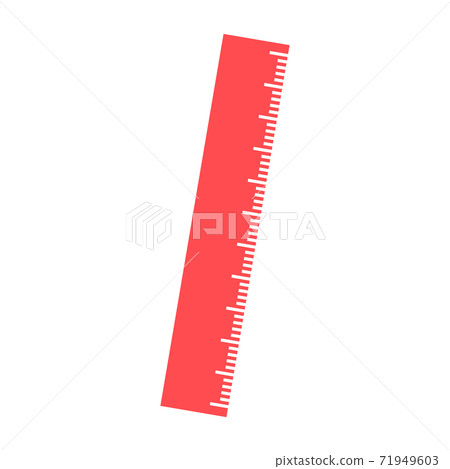 Isolated red ruler - Stock Illustration [71949603] - PIXTA